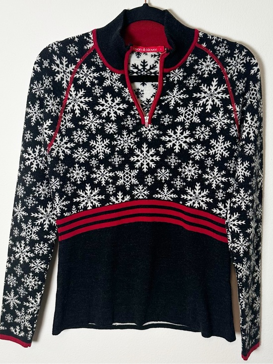 Krimson Klover | Tops | Krimson Klover Snowflake Print Quarter Zip ...
